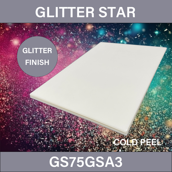 A3 Glitter DTF Film Sheet – 75μm Glitter DTF Transfer Film A3 Sheet ...