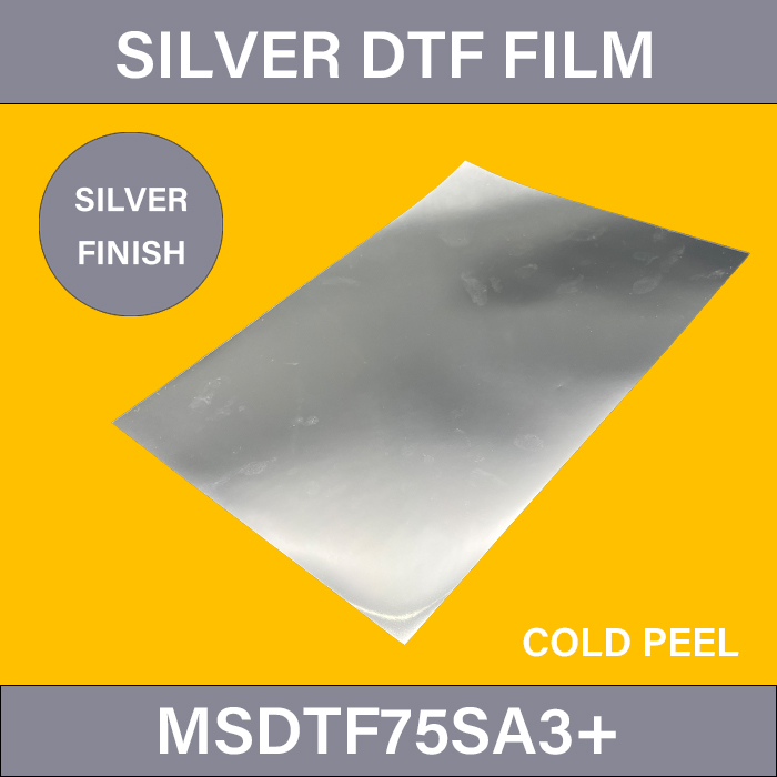 Silver DTF Sheet – 75μm Silver DTF Transfer Film A3 plus Sheet Cold ...