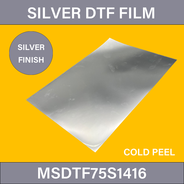 Silver DTF Foil Sheet – 75μm Silver DTF Transfer Film 14″ × 16″ Sheet ...