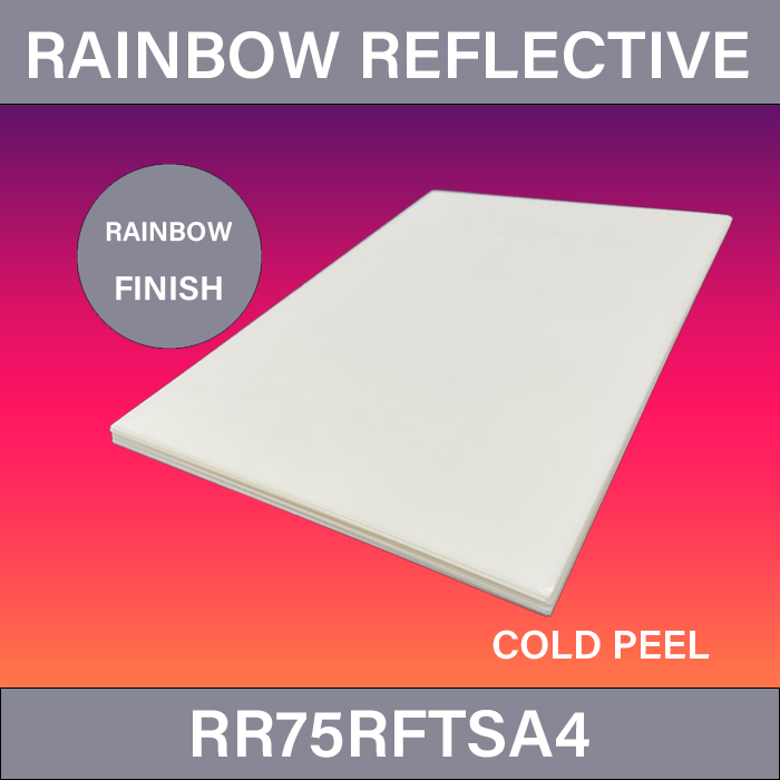Rainbow DTF Sheet – 75μm Rainbow Reflective Single Side Coated DTF ...