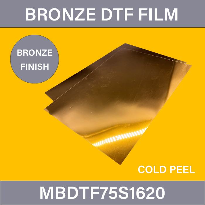 Bronze DTF Film – 75μm Golden DTF Transfer Film 16″*20″ Sheet Cold Peel ...