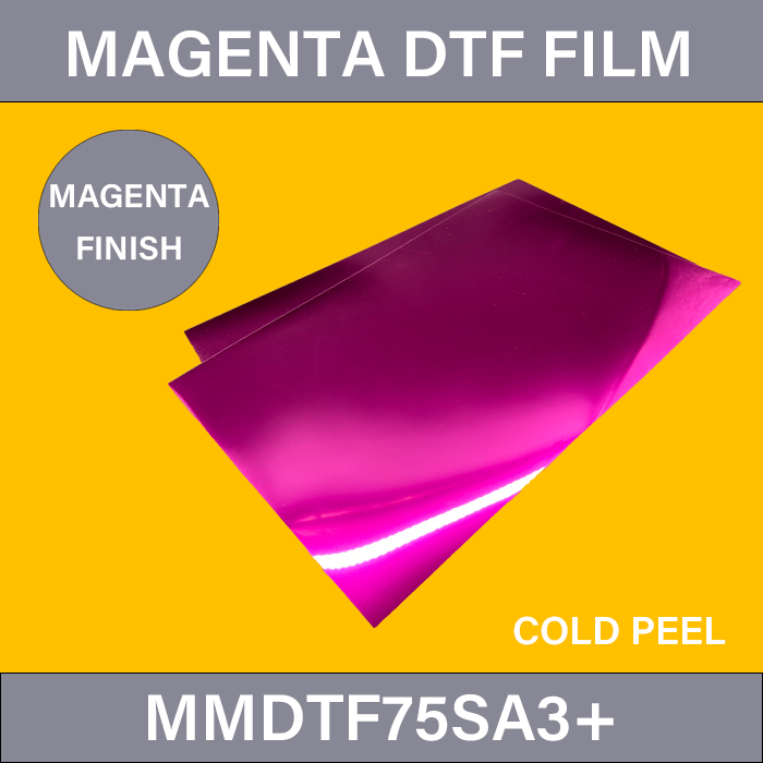 Magenta DTF Sheet – 75μm Magenta DTF Transfer Film A3+ Sheet Cold Peel ...