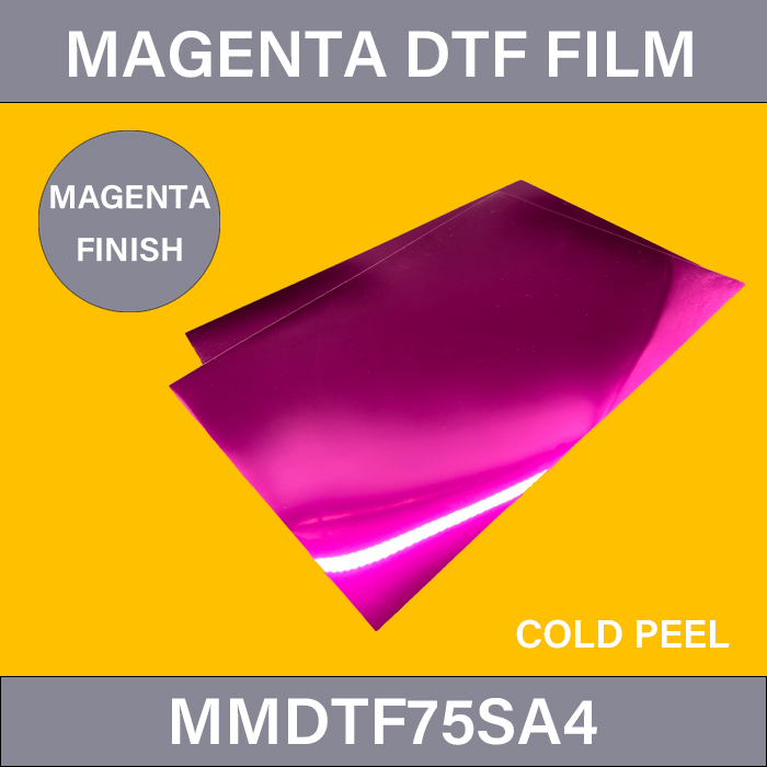 Magenta DTF Foil Sheet – 75μm Magenta DTF Transfer Film A4 Sheet Cold ...